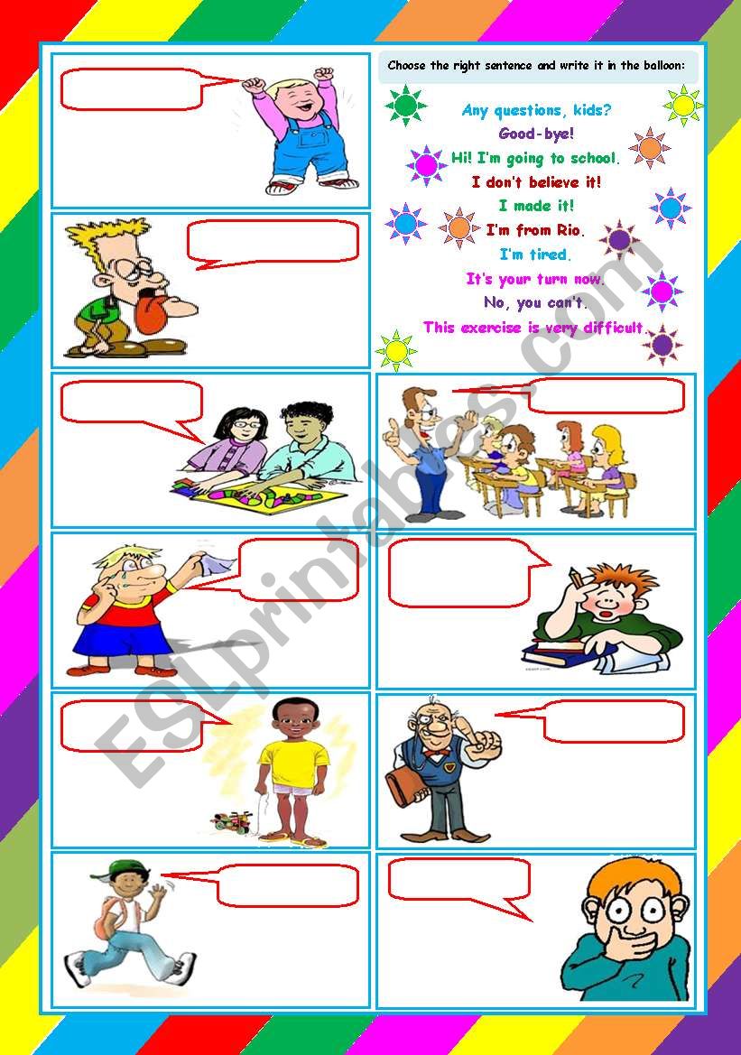 What are they saying? – written and oral review activity [3 tasks] KEYS ...